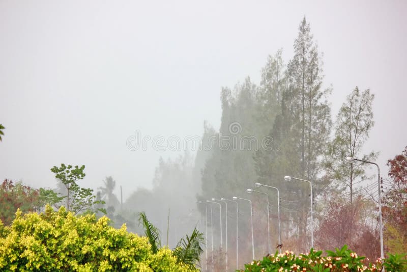 Rain Storm with Gray Sky Background. Rain Storms are Blowing through ...
