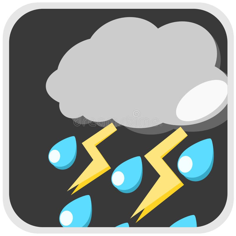 Rain Icon Weather Illustration Stock Vector - Illustration of rain ...