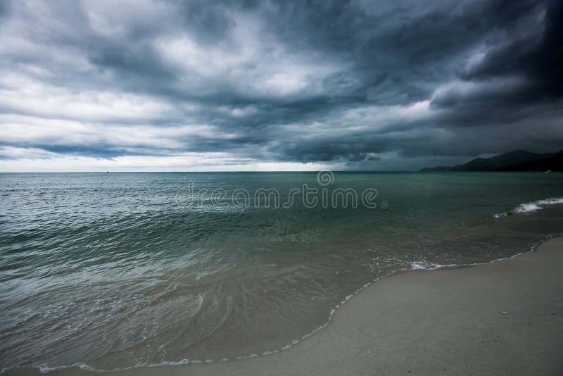 Rain Storms are Happening at Sea,Thailand Stock Image - Image of cloud ...