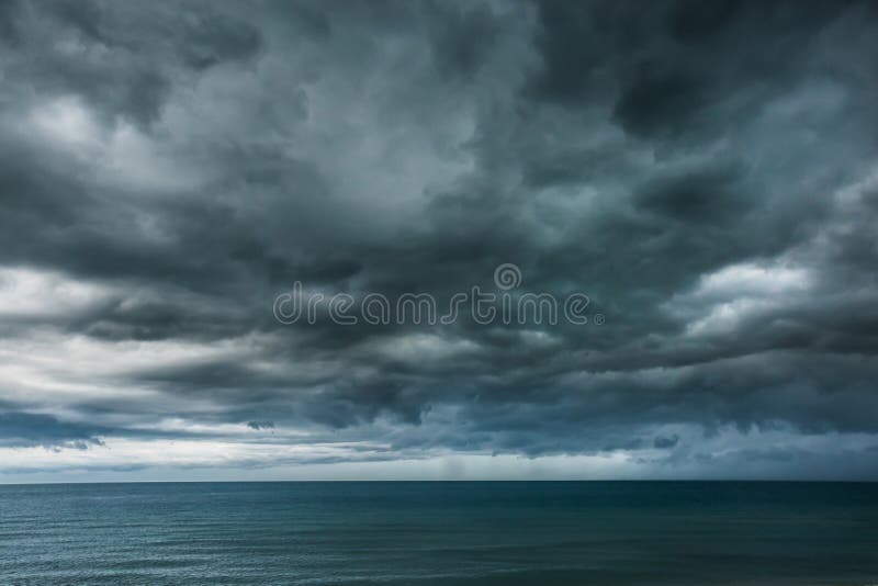 Rain Storms are Happening at Sea,Thailand Stock Photo - Image of ...