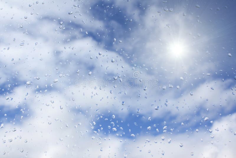 Rain and sun stock image. Image of raindrop, color, glass - 8489573