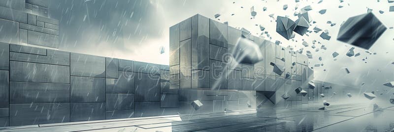 The Rain Takes on a Surreal Quality As Geometric Shapes Tumble from the ...
