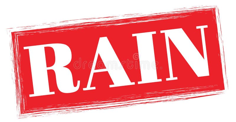 RAIN Text Written on Red Stamp Sign Stock Illustration - Illustration ...