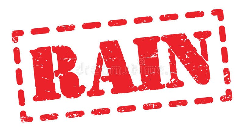 RAIN Text Written on Red Stamp Sign Stock Illustration - Illustration ...