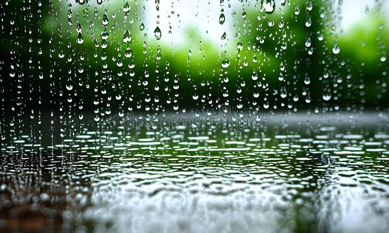 Rain Texture, Rain on Glass. 3d Rendering. Clear Focus, Generative AI ...