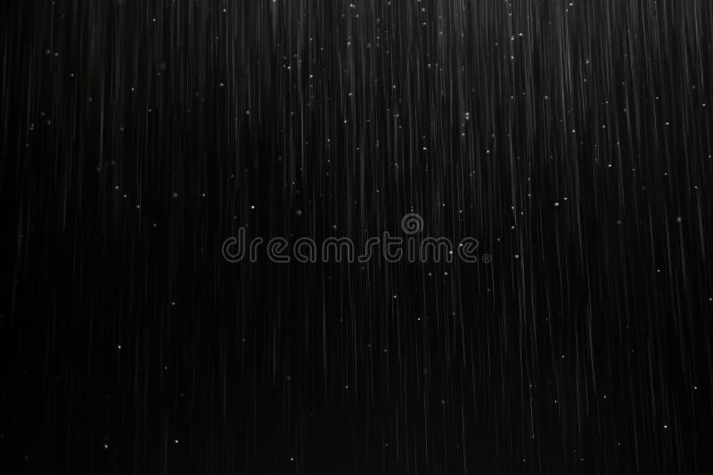 Rain Texture Overlay Effect on Black Background, Realistic Rainfall ...