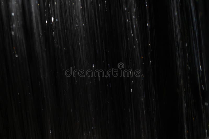 Rain Texture Overlay Effect on Black Background, Realistic Rainfall ...