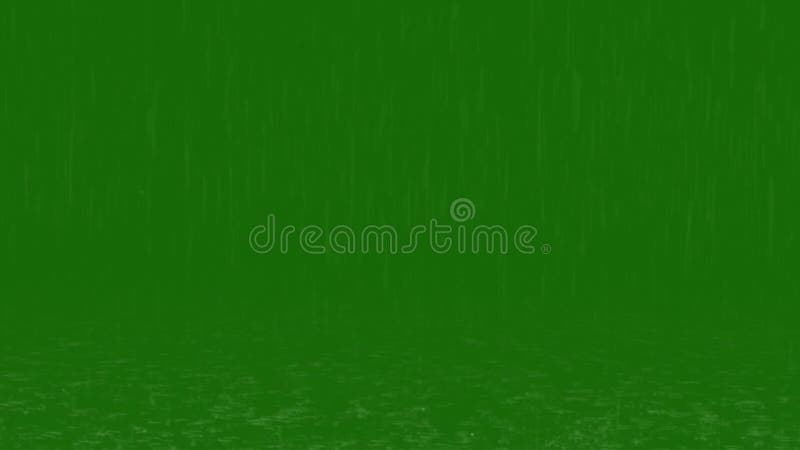 Rain with Thunder High Resolution Video Animated Green Screen Stock ...