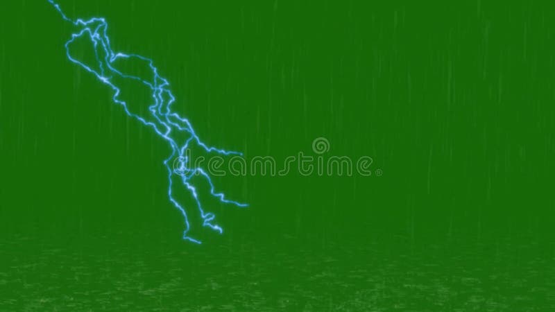 Rain with Thunder High Resolution Video Animated Green Screen Stock Video - Video of cloudy ...