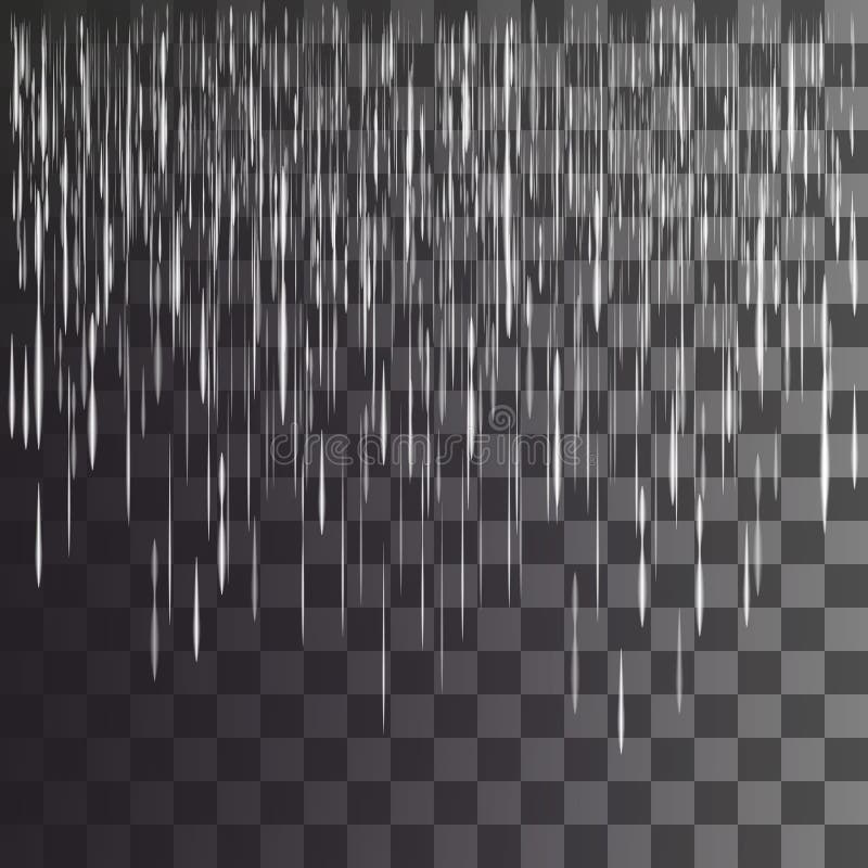 Rain on a Transparent Background Stock Vector - Illustration of graphic ...