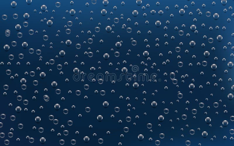 Rain Transparent Drops Flow Down the Glass.Realistic Wet Condensation ...