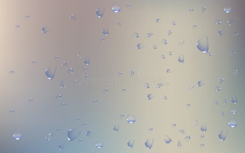 Rain Transparent Drops Flow Down the Glass.Realistic Wet Condensation ...