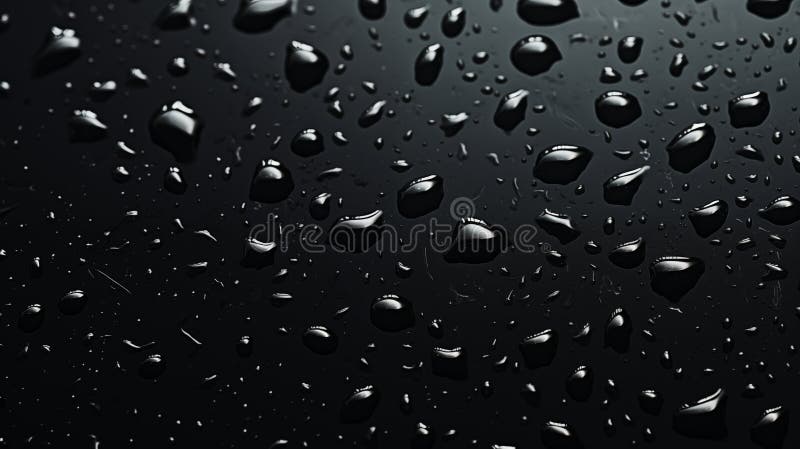 Rain Transparent Drops Flow Down the Glass.Realistic Wet Condensation ...