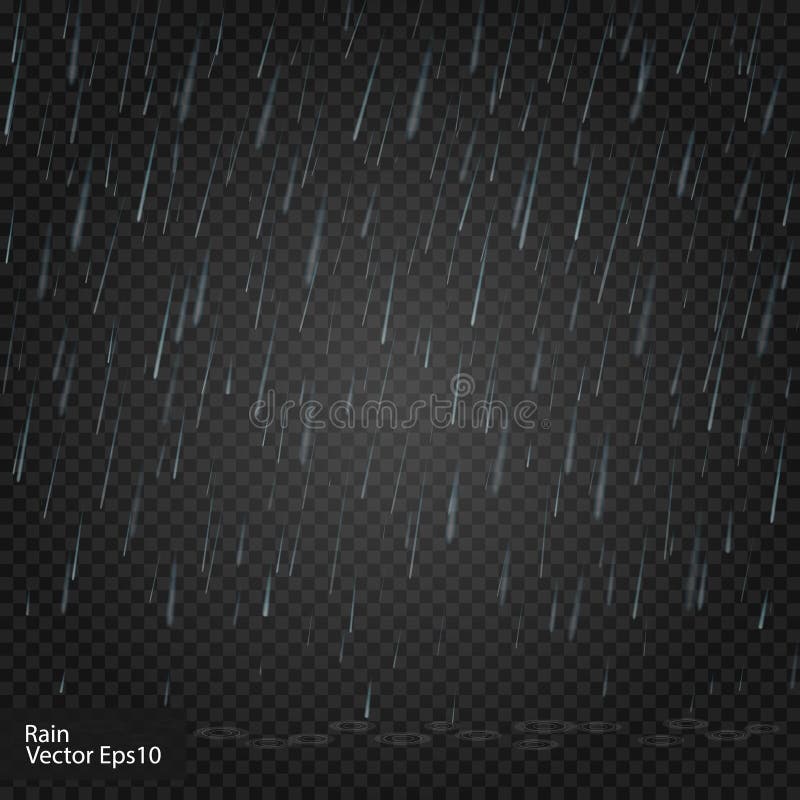 Rain. really Transparent Effect Stock Vector - Illustration of nature ...