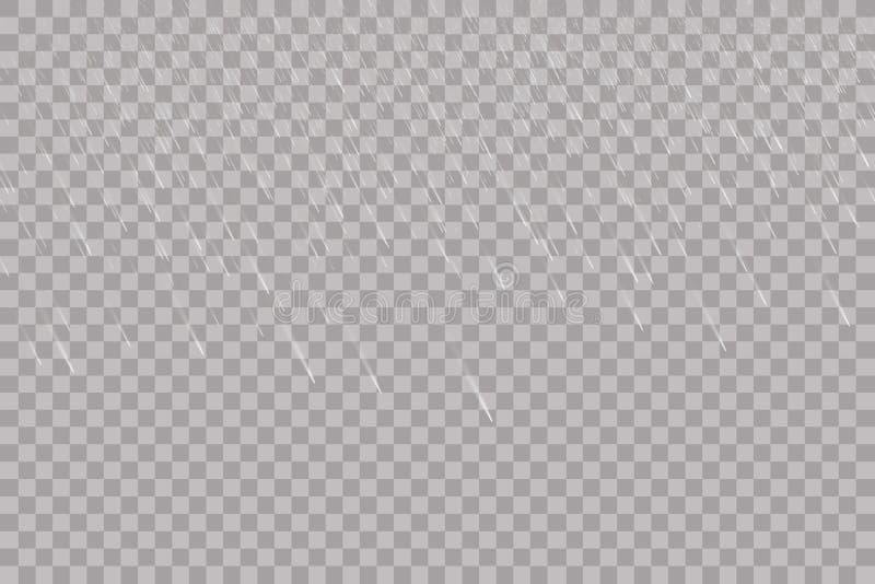 Rain Transparent Template Background. Falling Water Drops Texture ...