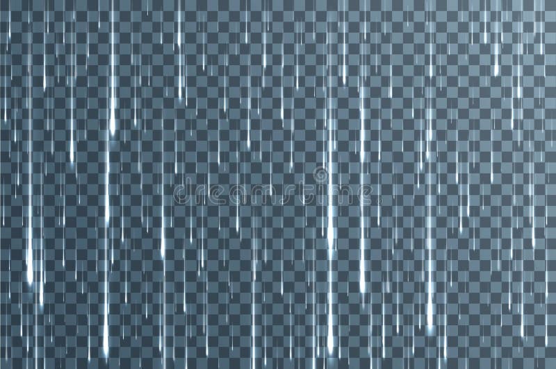 Realistic Rain Texture on Transparent Background. Rain Drops Overlay ...