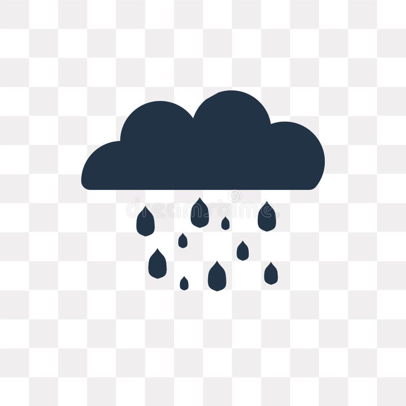 Rain Vector Icon Isolated on Transparent Background, Rain Trans Stock ...