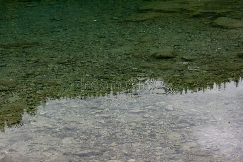 Rain on Water, Clear Texture Stock Photo - Image of mood, lake: 131327316