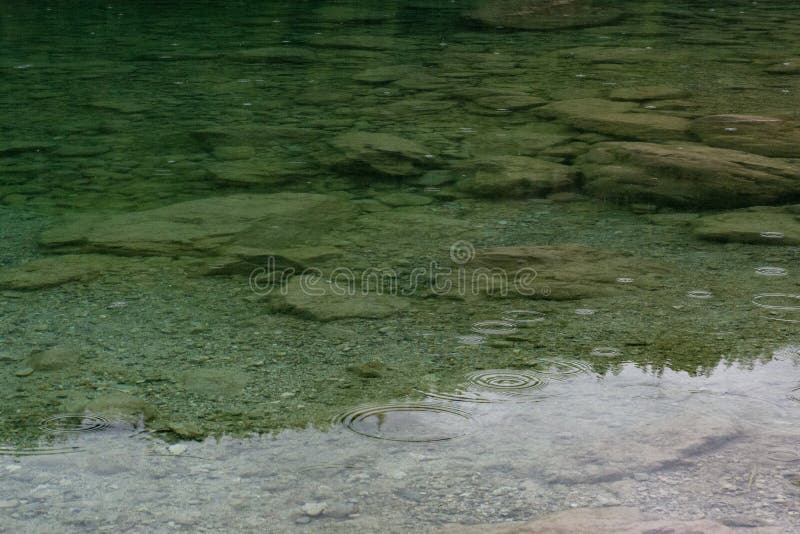 Rain on Water, Clear Texture Stock Photo - Image of puddle, cold: 131326960