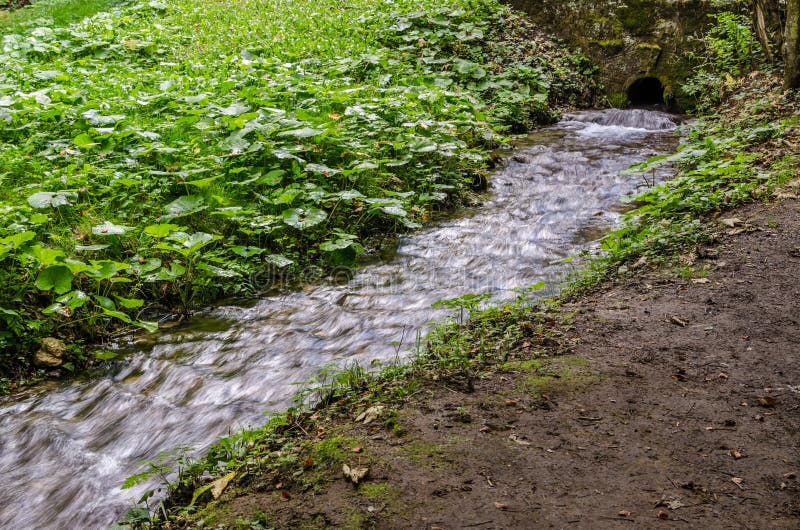 Rain water drainage stock image. Image of grass, water - 81632691