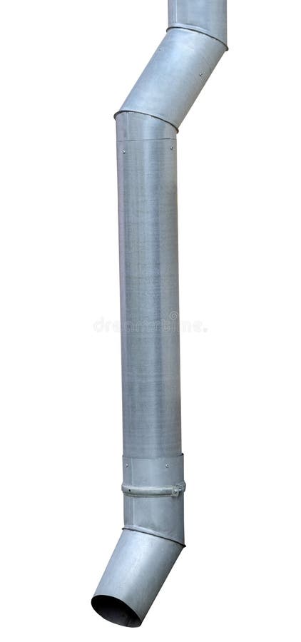Rain Water Draining Gutter Downpipe on White Stock Photo - Image of ...