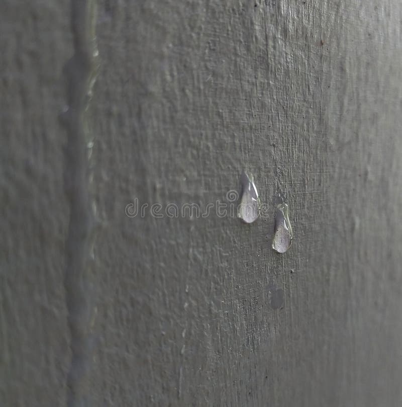 Rain Water Dripping on the Wall. Stock Image - Image of asphalt, soil ...