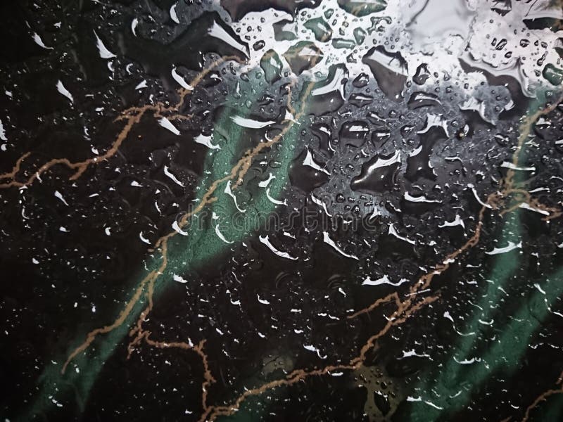 Rain Water Drop at Black Abstract Tile Stock Image - Image of concrete ...