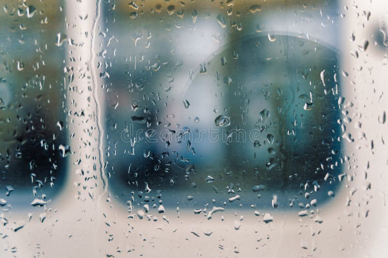 Rain Water Drops on the Window. Background Texture Pattern Stock Image ...