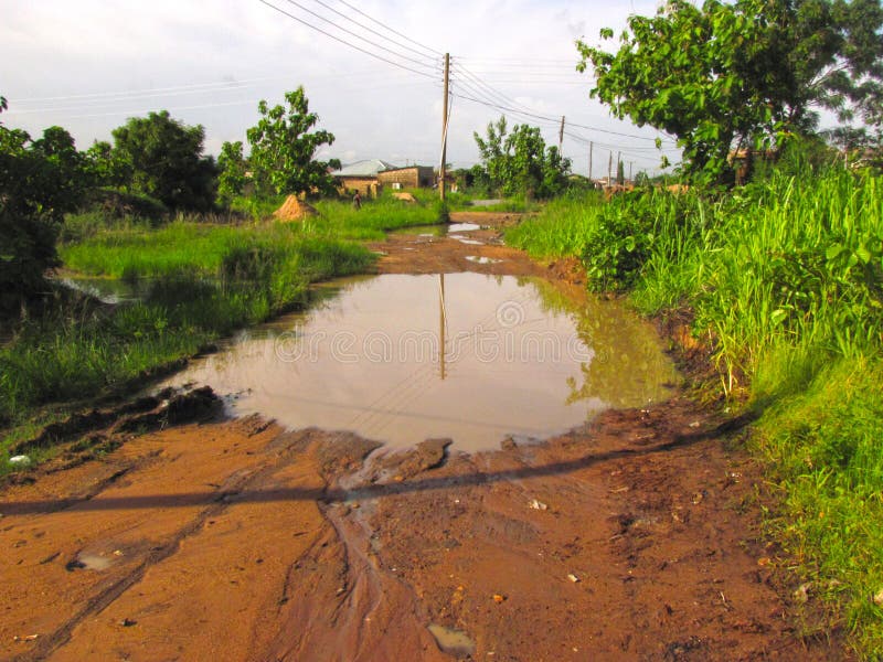 Rain Water Floads Muddy Way Stock Image - Image of river, soil: 185095707