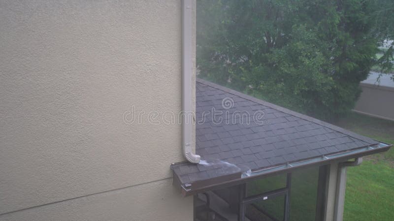 Gutter of a house stock footage. Video of chair, architecture - 252468428