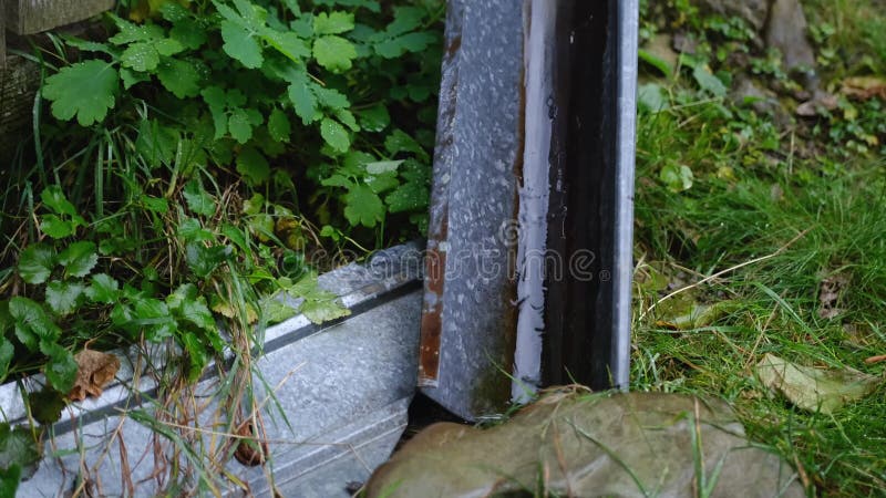 Rain Water Flowing Trough a Drainpipe Stock Video - Video of ...