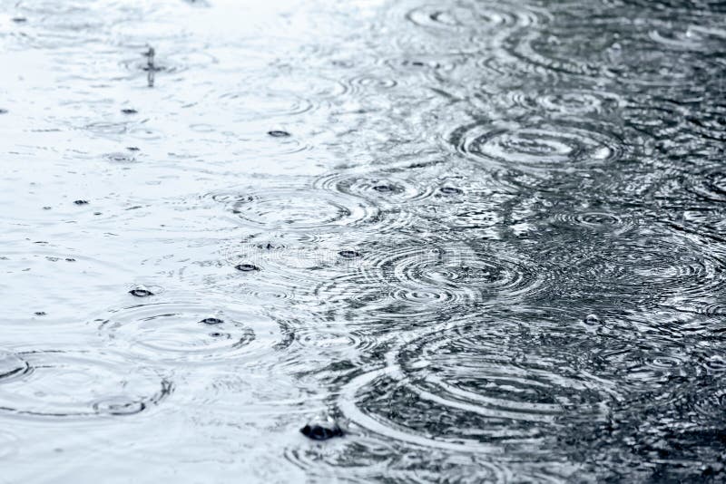 Rain and water ripples stock image. Image of flood, season - 60282567