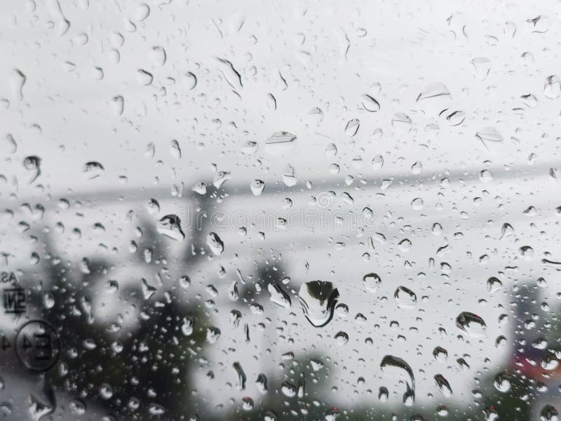 Rain Water Splashes on the Glass Stock Image - Image of rain, white ...