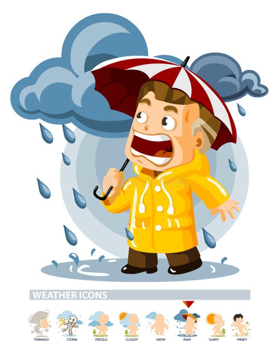Rain. Weather Icon stock illustration. Illustration of meteorology ...