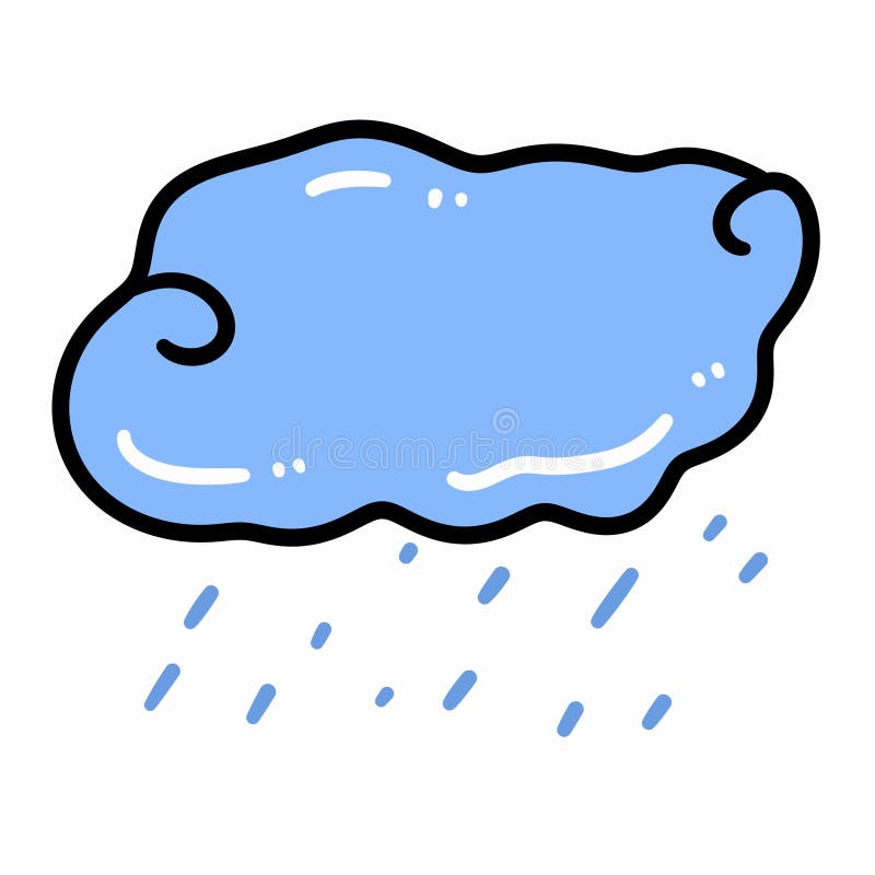 Rain Weather Weather Icon in Filled - Outline Style Stock Illustration ...