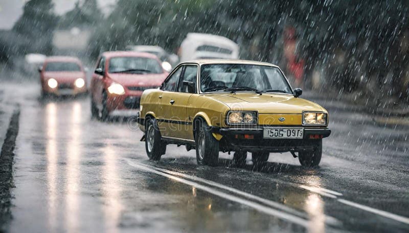 Rain wheather best car stock illustration. Illustration of filled ...