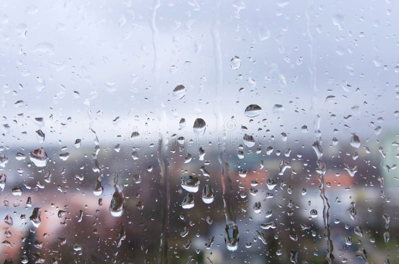 Rain On A Window Background Stock Image - Image of british, background ...