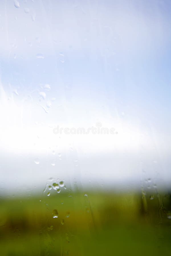 Rain on window glass stock image. Image of clear, moist - 9518841