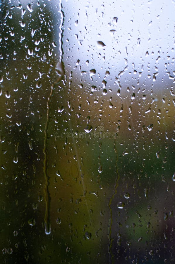 Rain on window.wet weekend stock photo. Image of texture - 164842628