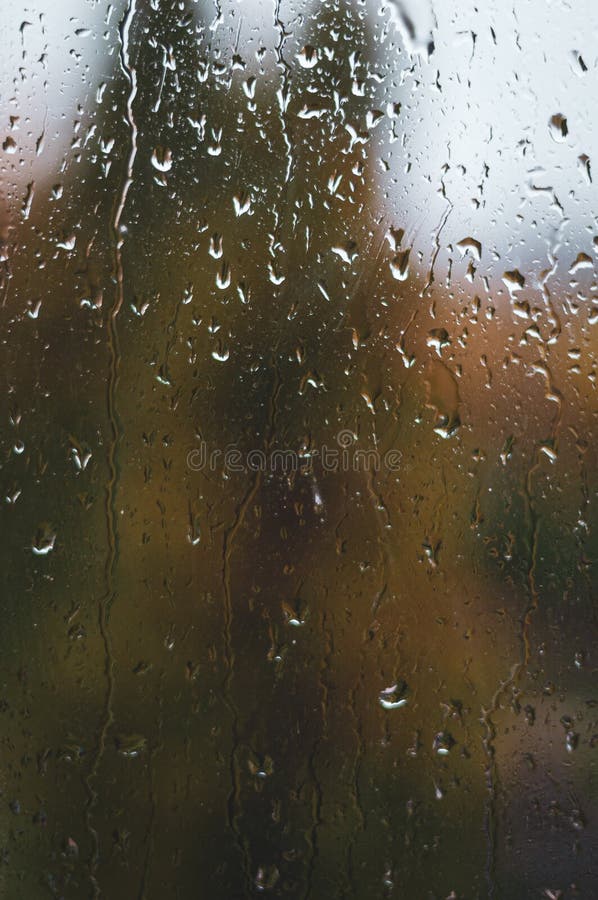 Rain on window.wet weekend stock photo. Image of pattern - 164842712