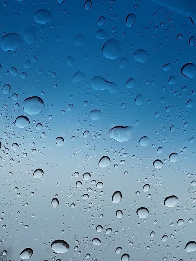 Rain on the Windows Surface Stock Photo - Image of freezing, monochrome ...