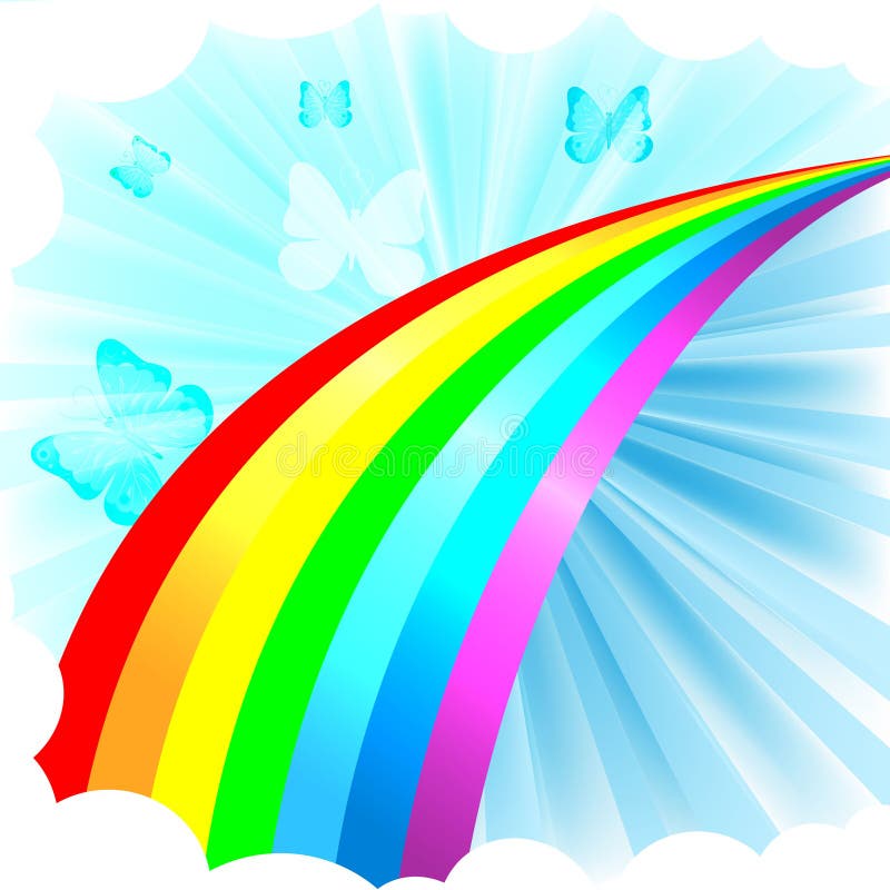 Rainbow road isolated stock vector. Illustration of colours - 100785369