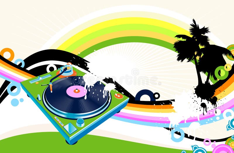 Rainbow stock vector. Illustration of tree, turntable - 4105370