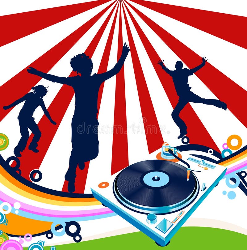 Rainbow stock vector. Illustration of turntable, happy - 4175352