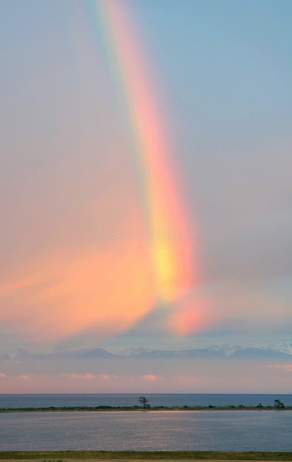 Rainbow stock image. Image of columbia, landscape, oceanfront - 5459789