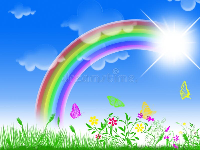 Rainbow illustration stock vector. Illustration of rainbow - 9808267