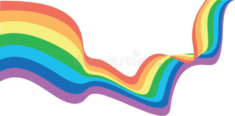 Rainbow Ribbon stock vector. Illustration of ribbon, illustration - 4242281