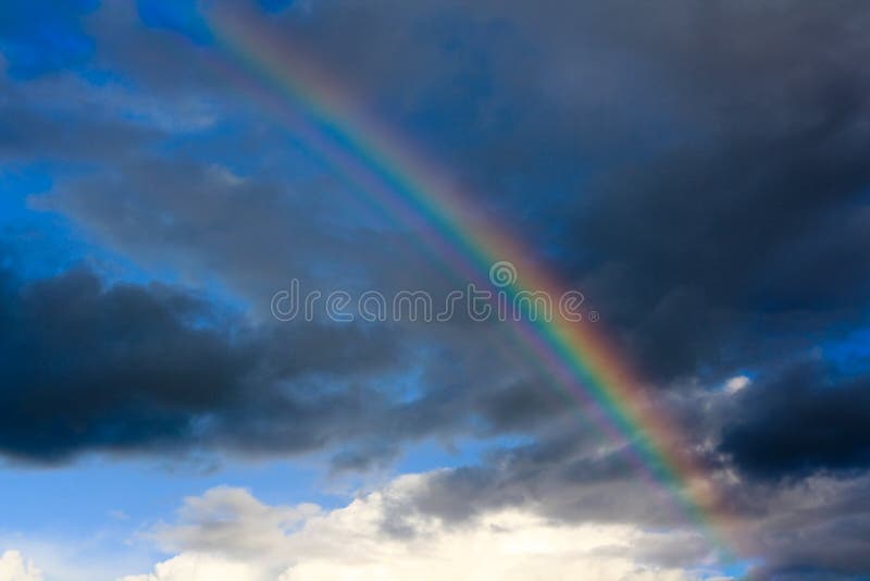 Rainbow stock photo. Image of clouds, open, rainbow, lake - 8089776