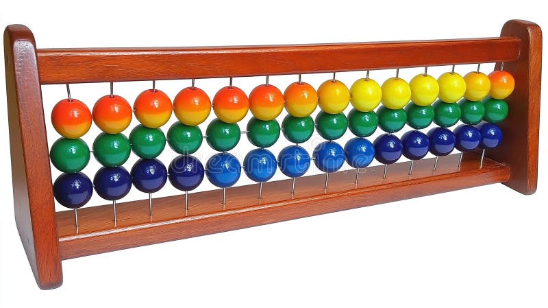 Rainbow Abacus Learning Tool Isolated White Background Stock Photo ...