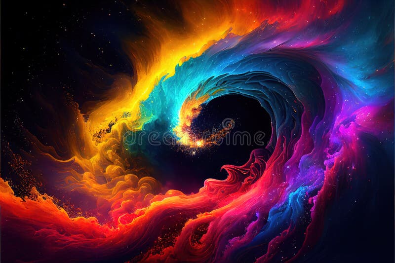 Rainbow Abstract Background. AI Generated Stock Illustration ...